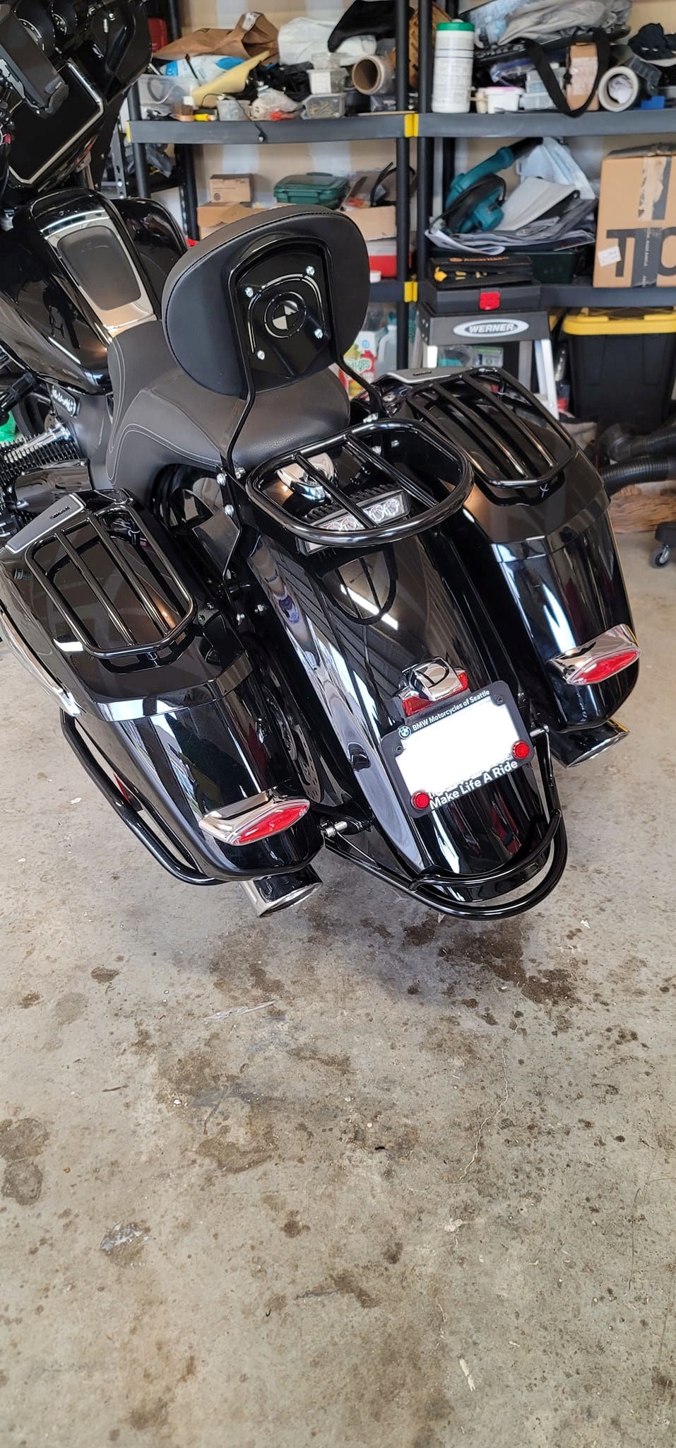 BMW R18 BAGGER Chrome Rear Crash Bars Saddlebag Guards